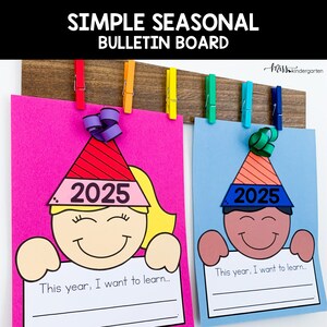 Printable Happy New Year 2025 Goal Setting Craft - Etsy