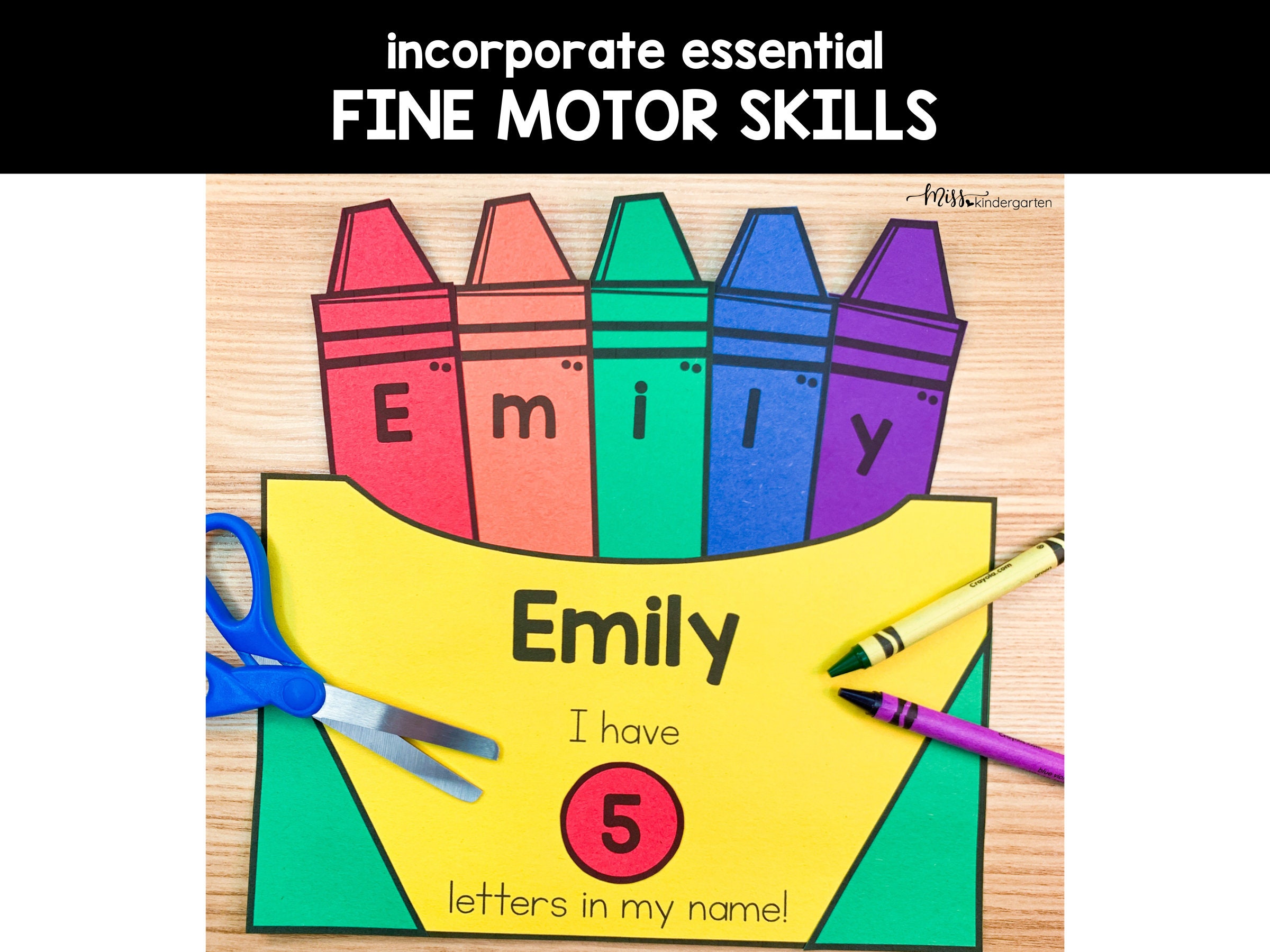Printable Crayon Box Name Craft | Back to School Craft - Etsy