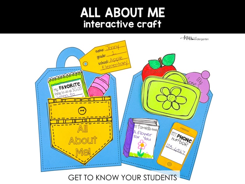 Printable All About Me Backpack Craft - Etsy