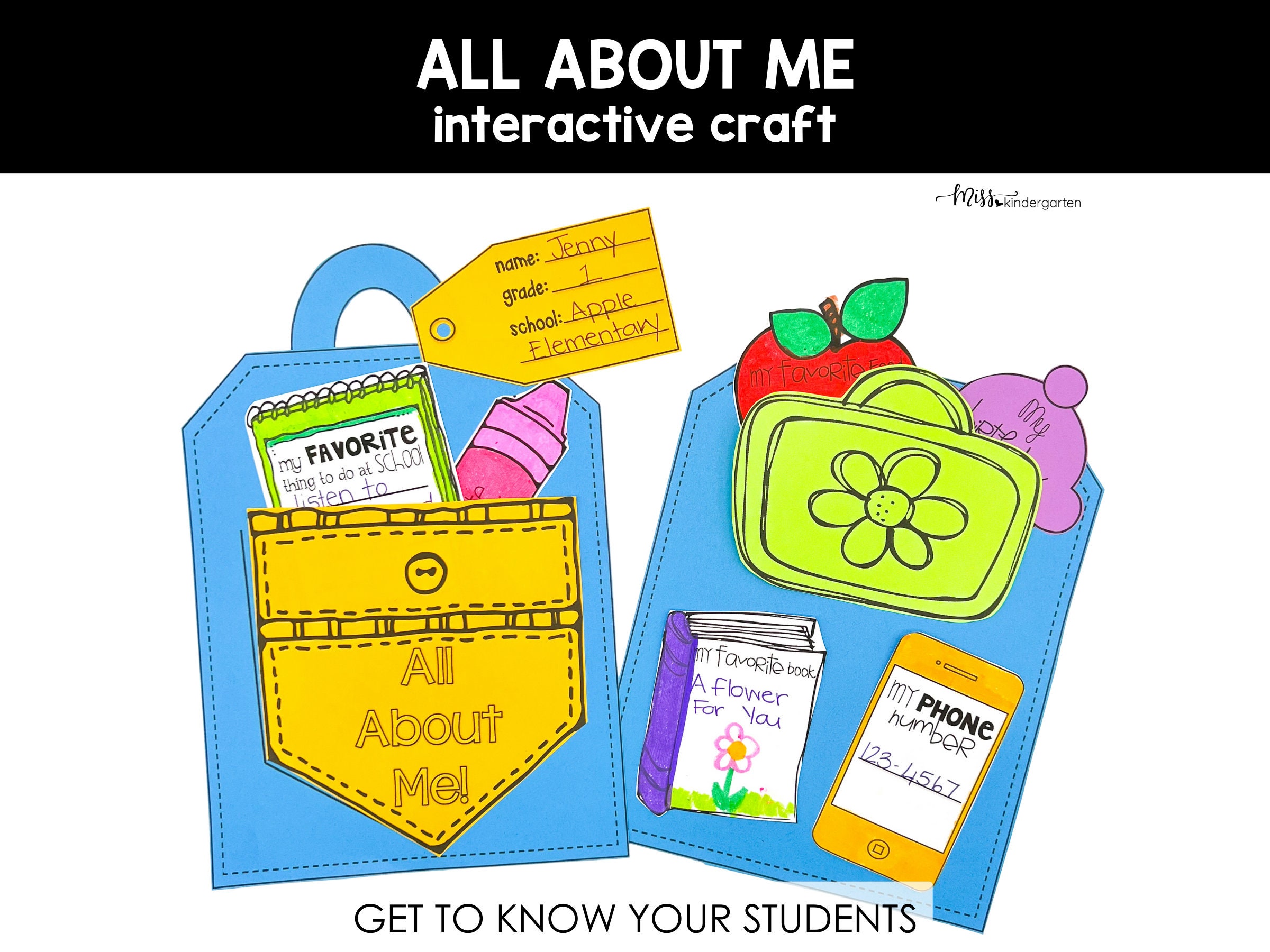 Printable All About Me Backpack Craft - Etsy