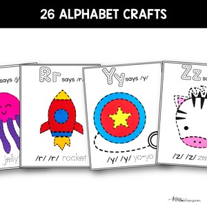 Printable Alphabet Letter Crafts A-Z - Etsy