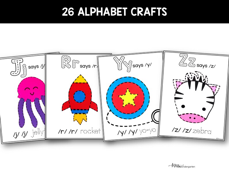 Printable Alphabet Letter Crafts A-Z - Etsy