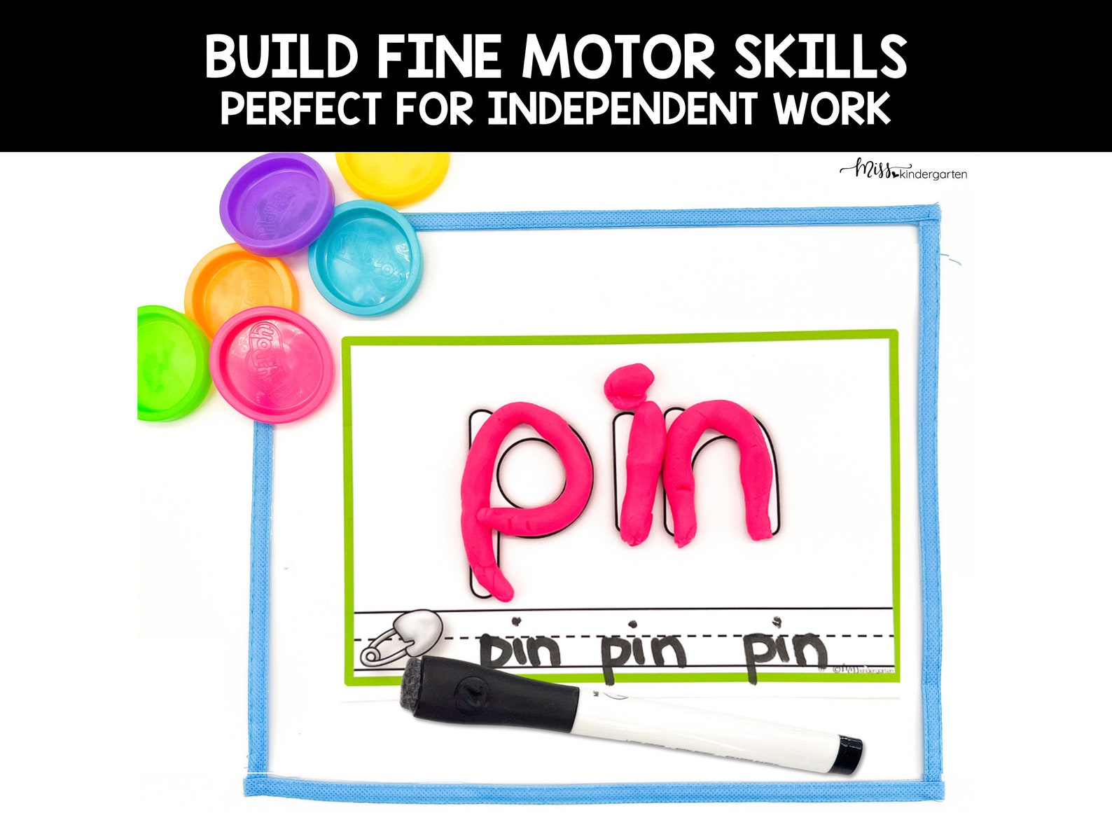 Printable Fine Motor CVC Words Playdough Mats Short Vowel Words - Etsy