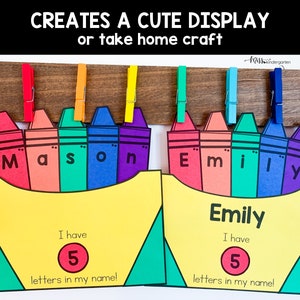 Printable Crayon Box Name Craft | Back to School Craft - Etsy