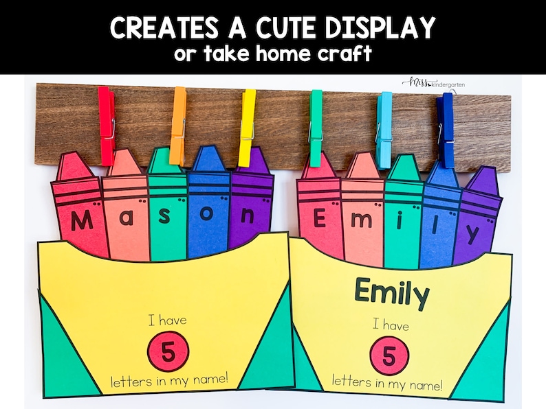 Printable Crayon Box Name Craft | Back to School Craft - Etsy