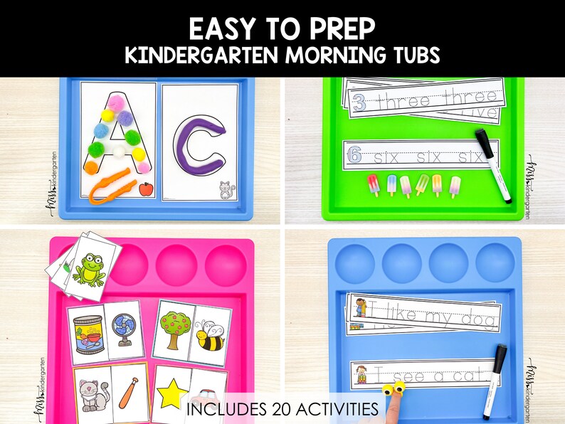 Kindergarten Morning Tubs | Kindergarten Activities | Busy Boxes - Etsy