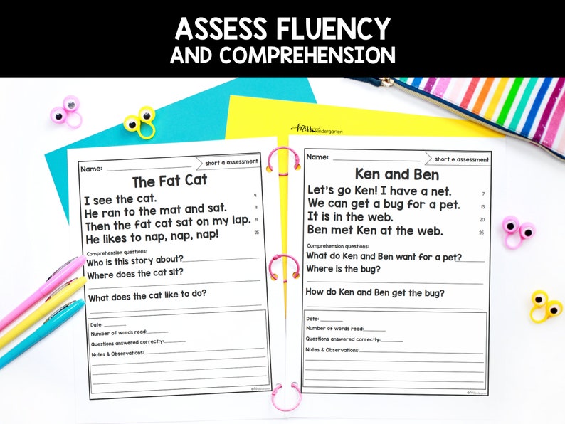 CVC Words Decodable Readers Kindergarten Word Family Fluency Reading ...