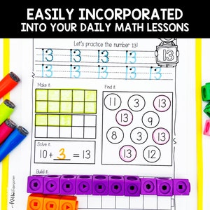 Kindergarten Math Number Sense Printable Activities Writing Numbers 1 ...