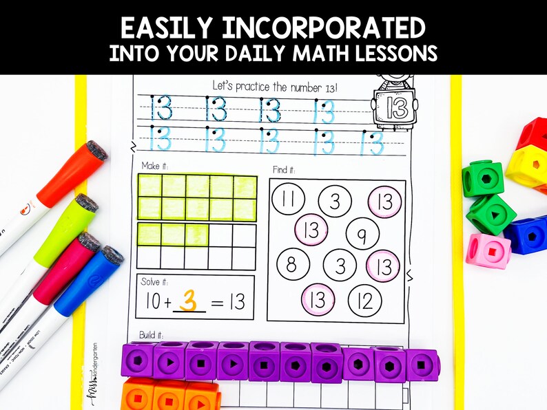 Kindergarten Math Number Sense Printable Activities Writing Numbers 1 ...