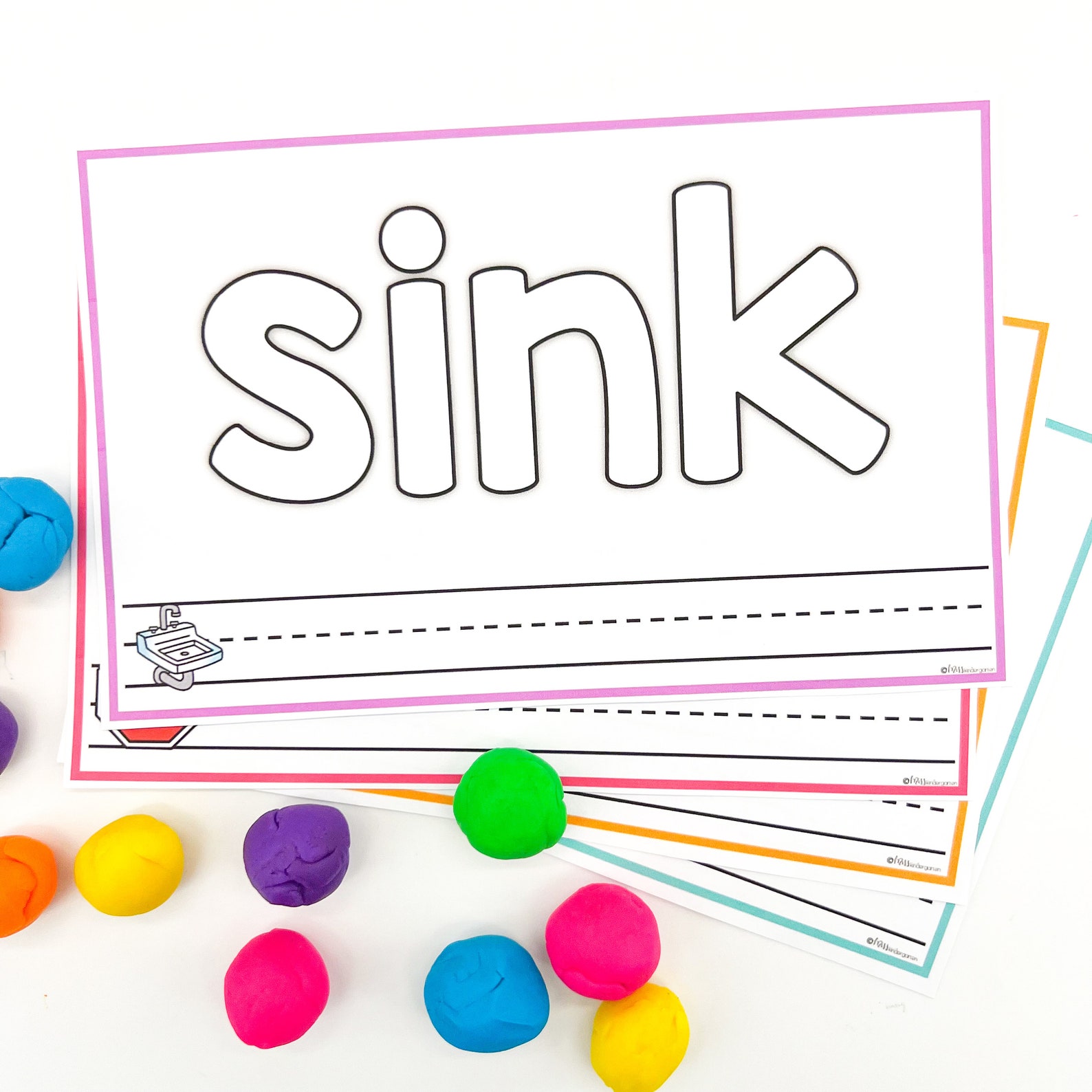 Printable Fine Motor Blends and Digraphs Playdough Mats - Etsy