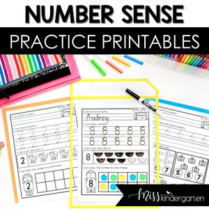 Kindergarten Math Number Sense Printable Activities Writing Numbers 1 ...