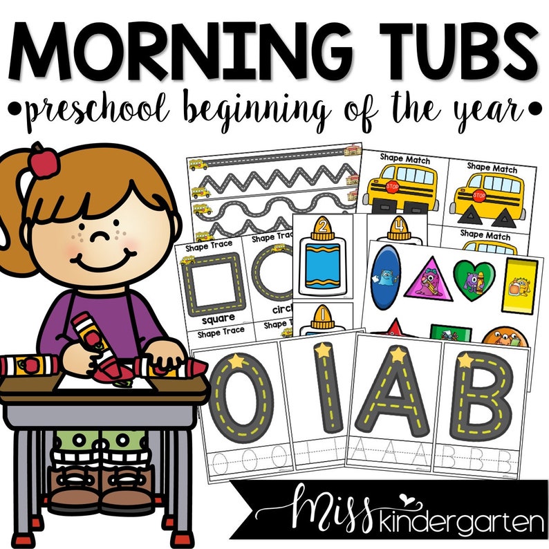 Printable Preschool Morning Tubs Preschool Hands on Activities Prek ...