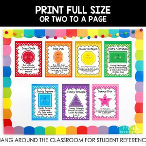 2D Shapes Posters and Rhymes | Kindergarten Math Printable Activities ...