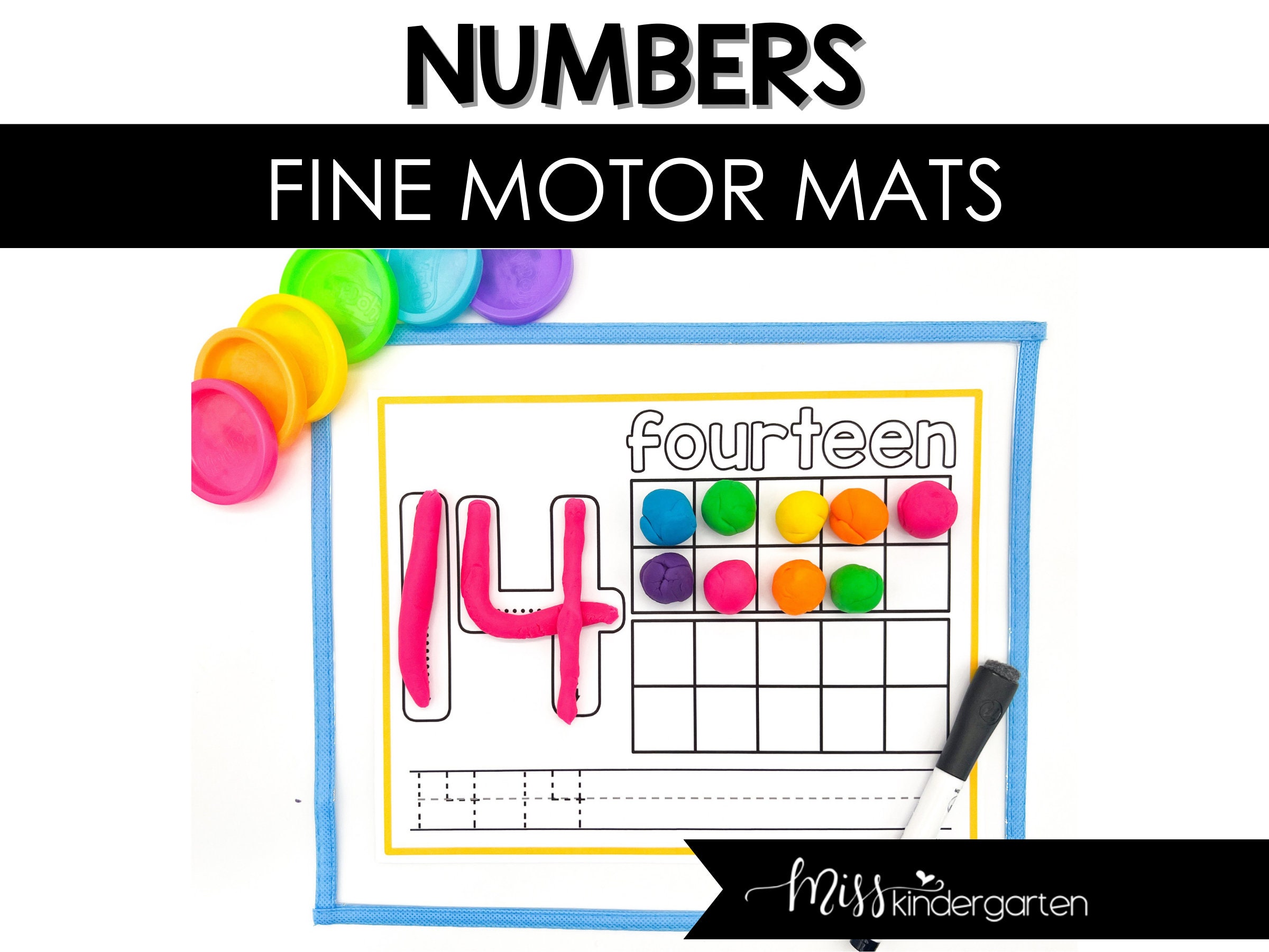 Printable Fine Motor Numbers Playdough Mats - Etsy