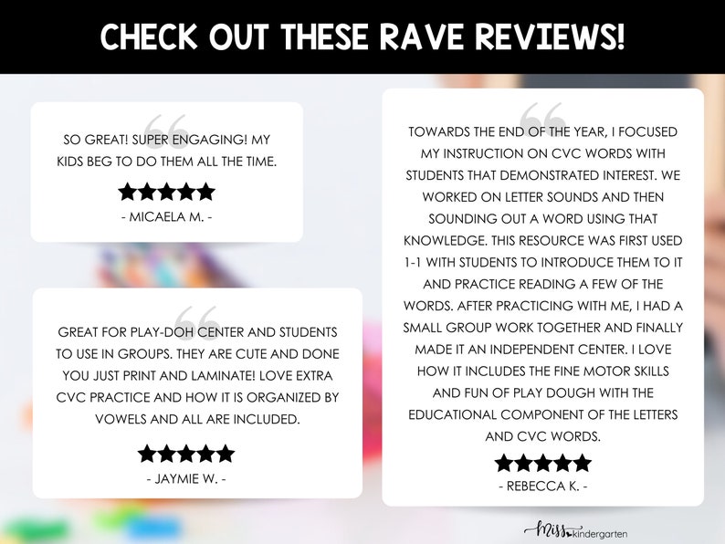 Printable Fine Motor CVC Words Playdough Mats Short Vowel Words - Etsy