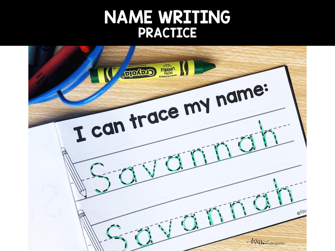 Name Writing Practice Activities for Kindergarten Editable Name Tracing ...