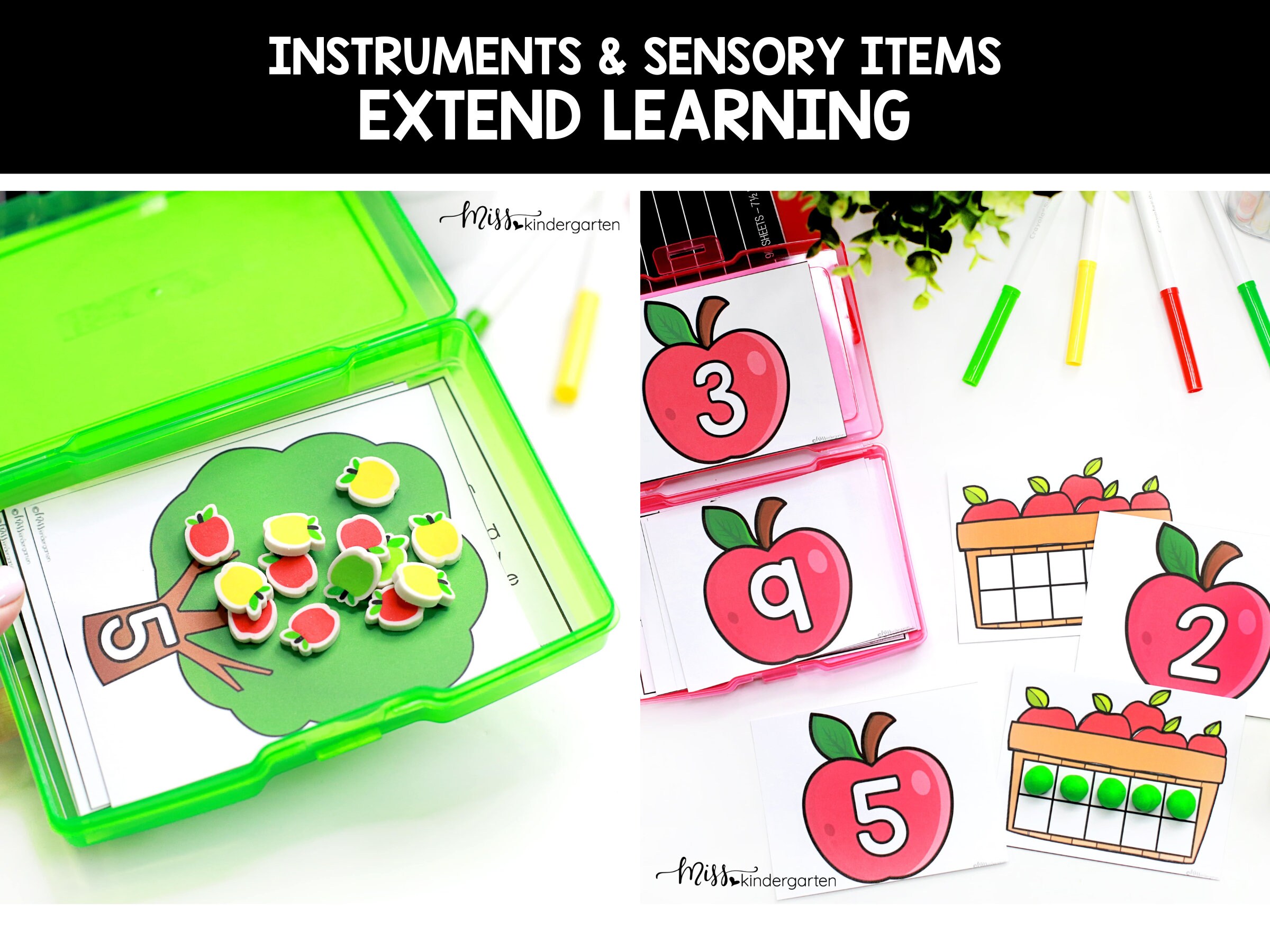 September Kindergarten Activities: Apple Themed Math & Literacy ...