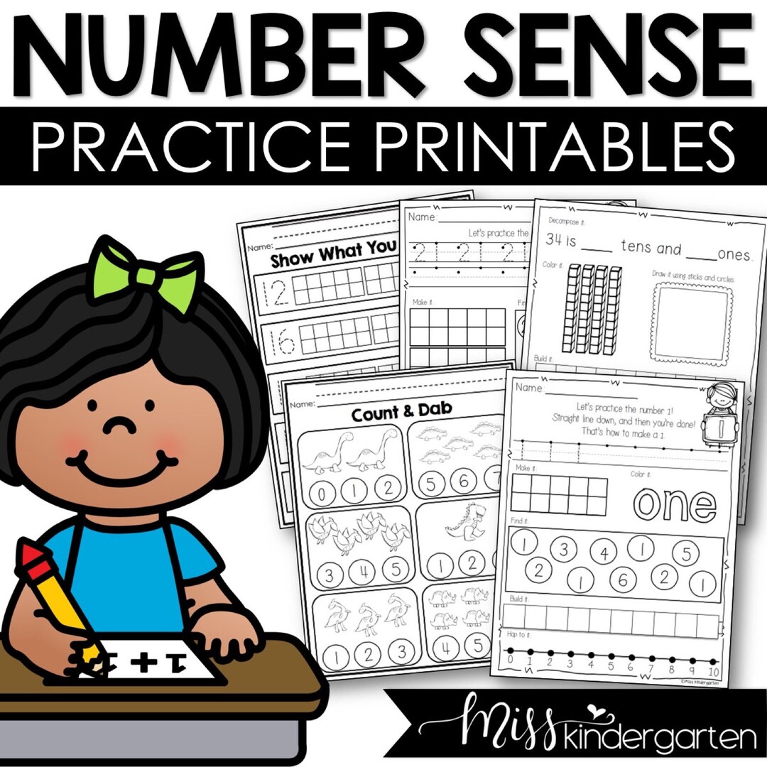 Kindergarten Math Number Sense Printable Activities Writing - Etsy
