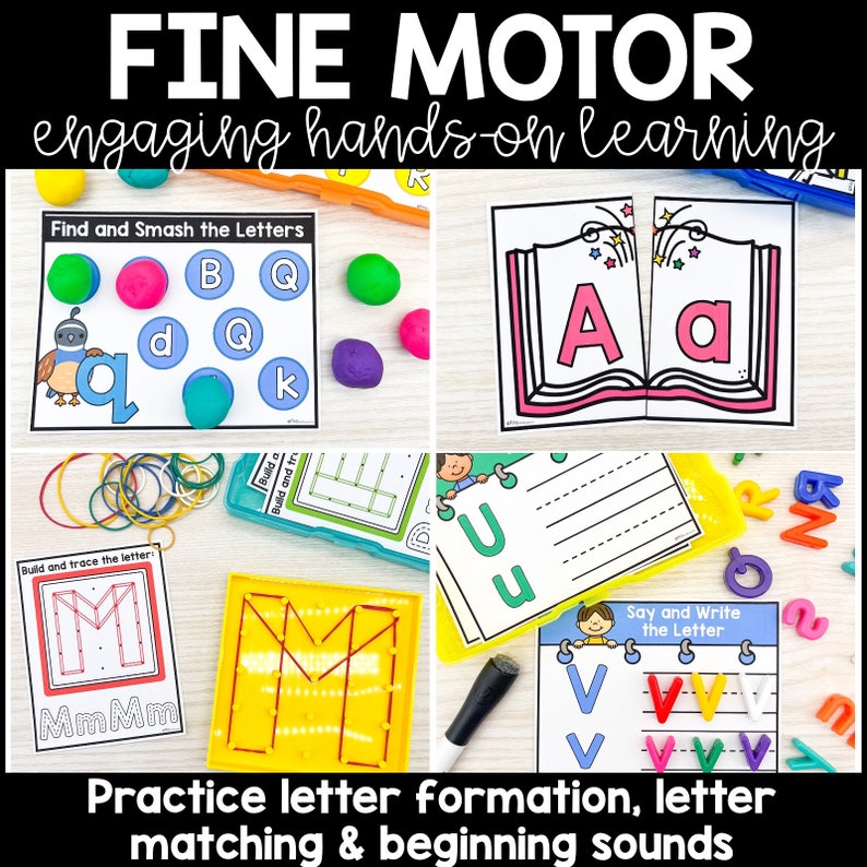 Alphabet Activities Kindergarten Centers Alphabet Task Cards - Etsy