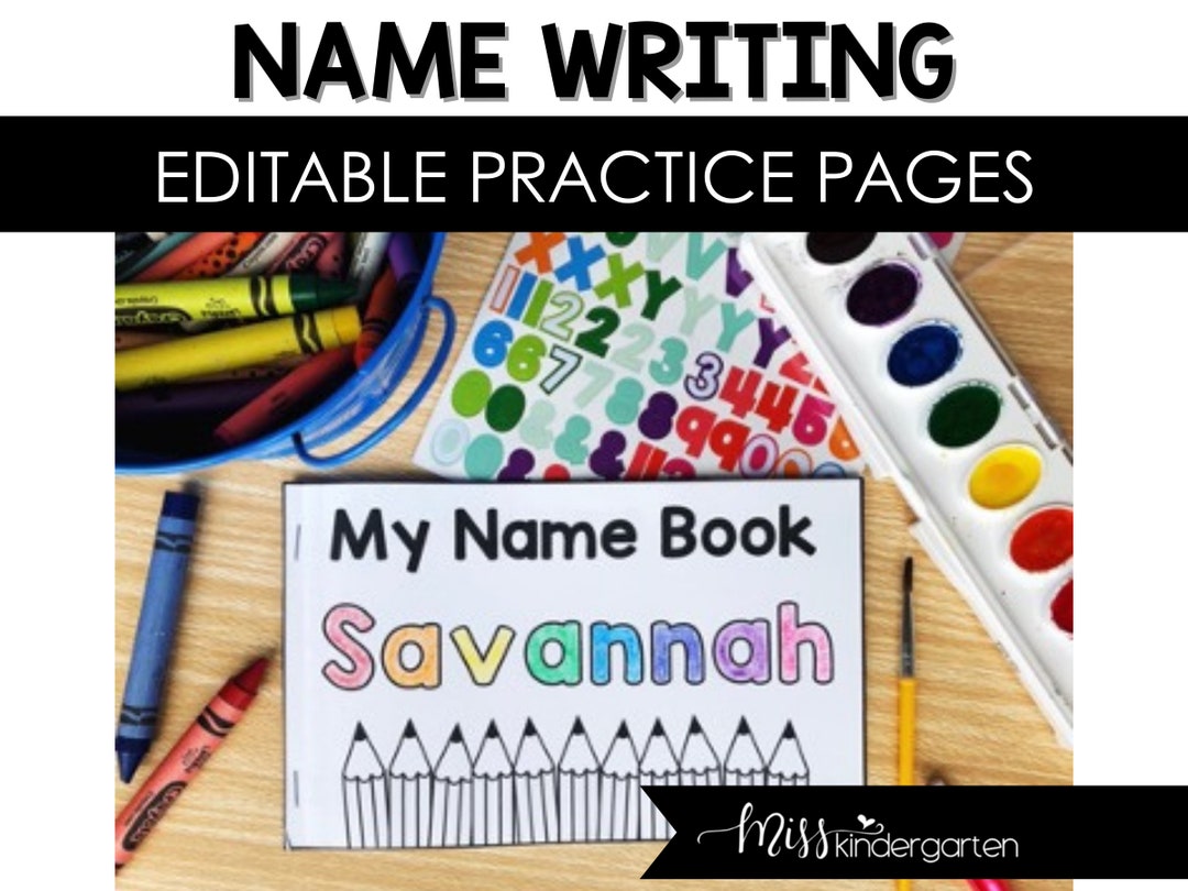 Name Writing Practice Activities for Kindergarten Editable Name Tracing ...