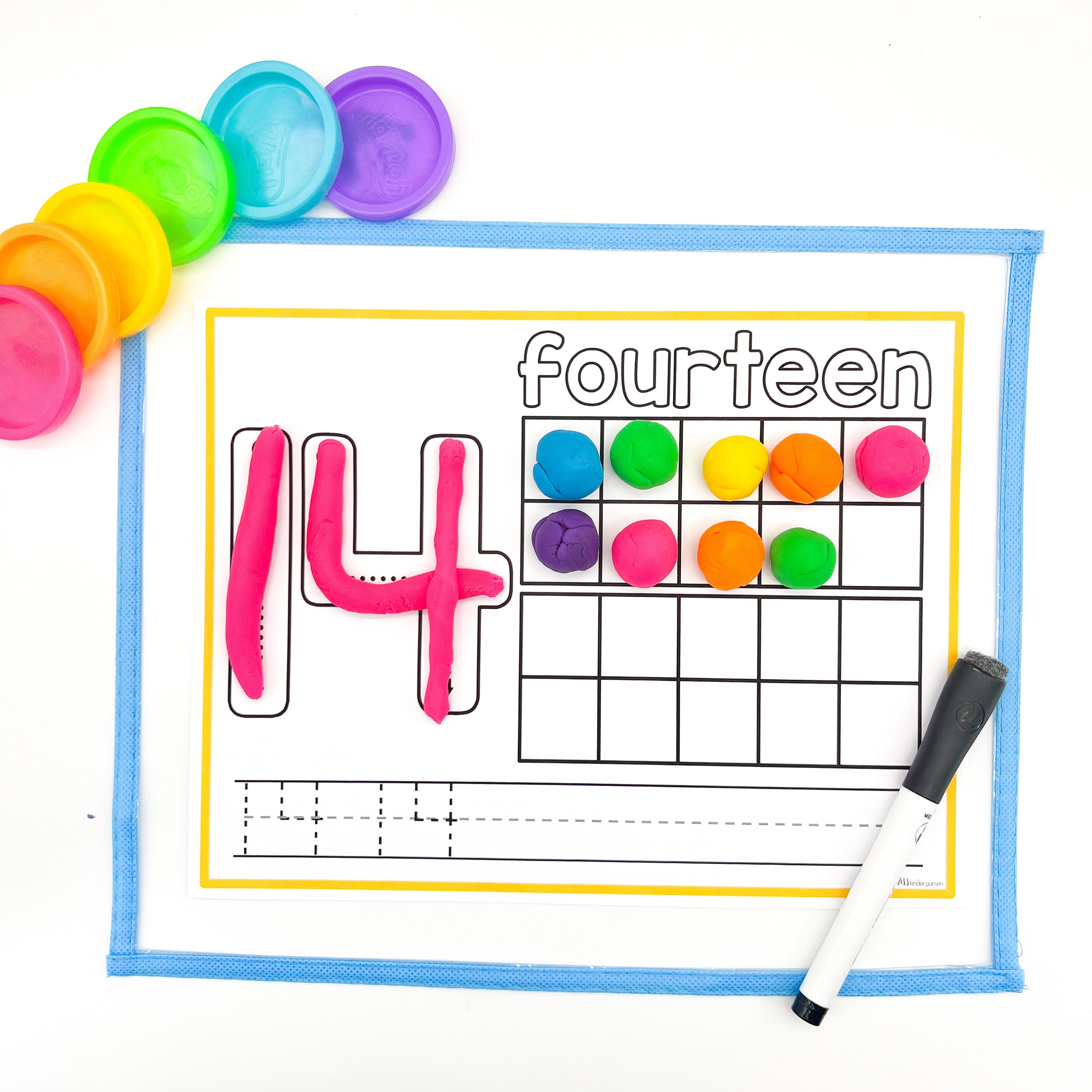 Printable Fine Motor Numbers Playdough Mats - Etsy