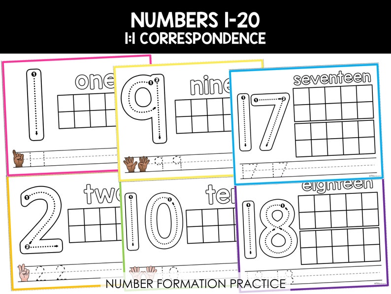 Printable Fine Motor Numbers Playdough Mats - Etsy