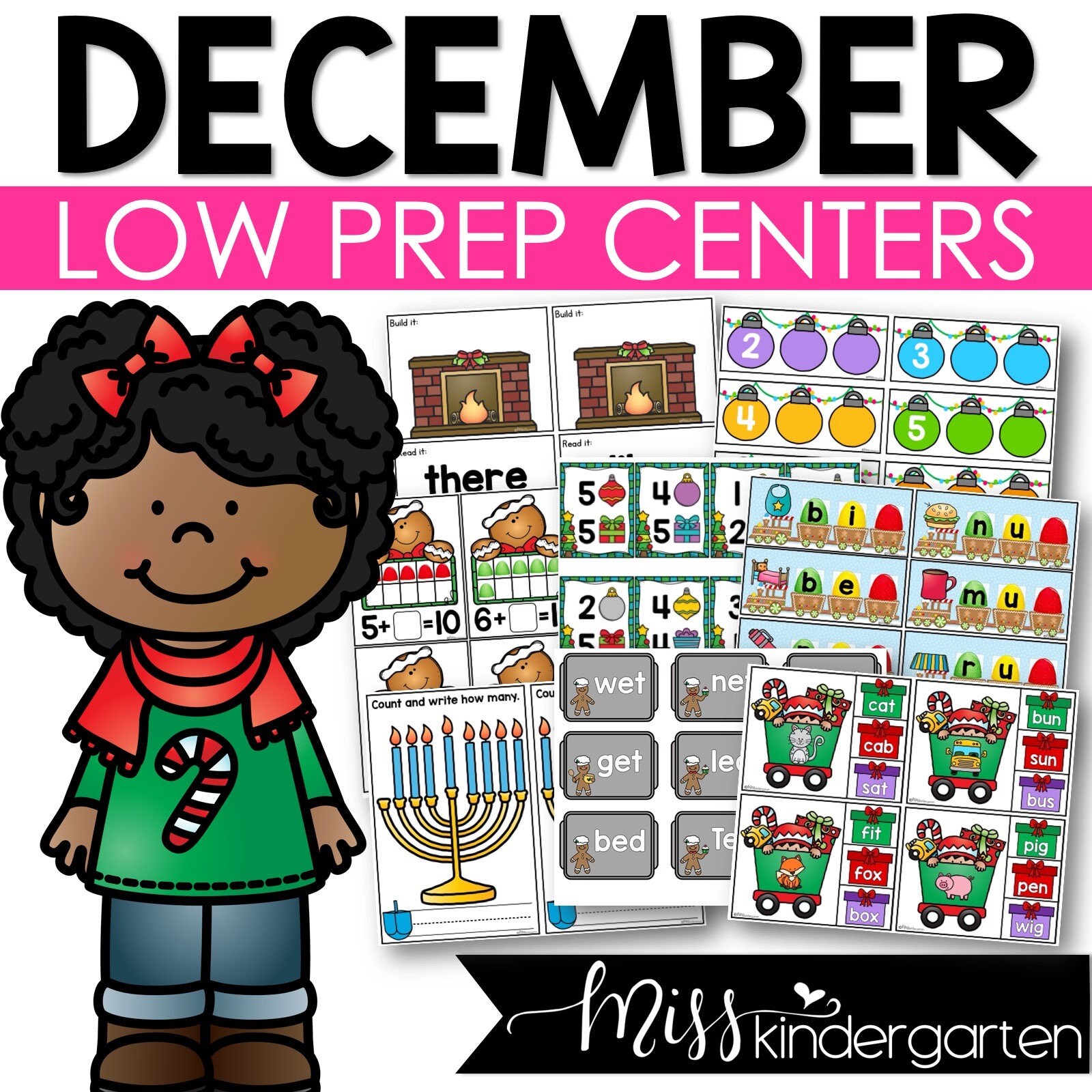 Printable December Low Prep Centers Kindergarten Activity Centers - Etsy
