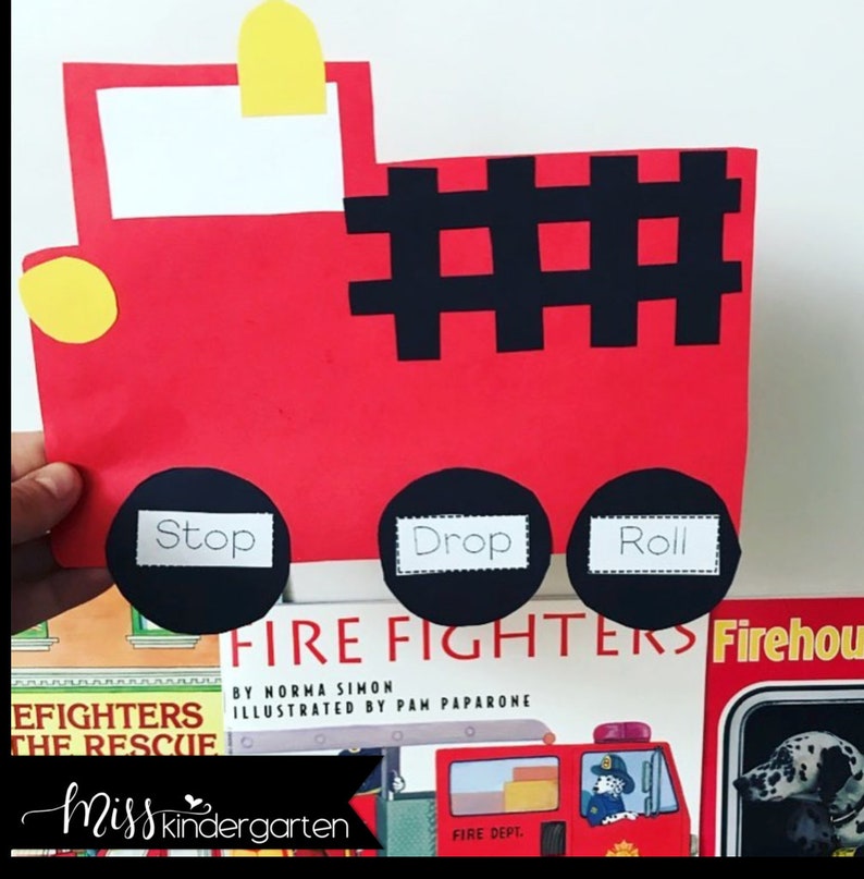 Printable Fire Truck Craft | Fire Safety Week - Etsy