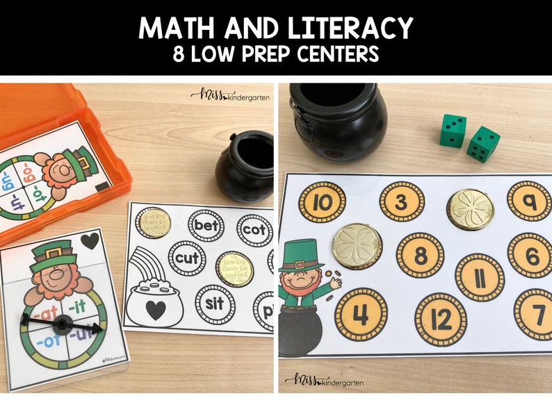 Printable March Low Prep Centers | Kindergarten Activity Centers - Etsy