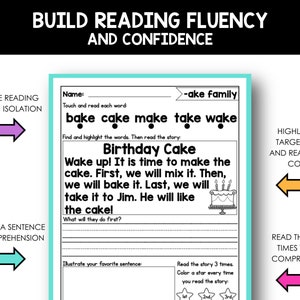 Long Vowel Decodable Reading Passages Magic E Words Fluency Passages - Etsy