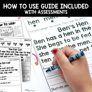 CVC Words Decodable Readers Kindergarten Word Family Fluency Reading ...