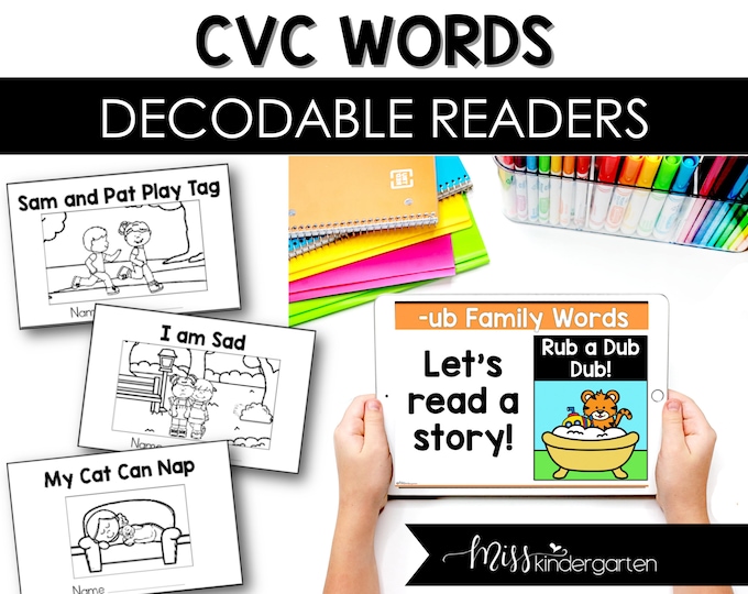 Phonics Worksheets CVC Sound It Out-(kindergarten/first Grade ...