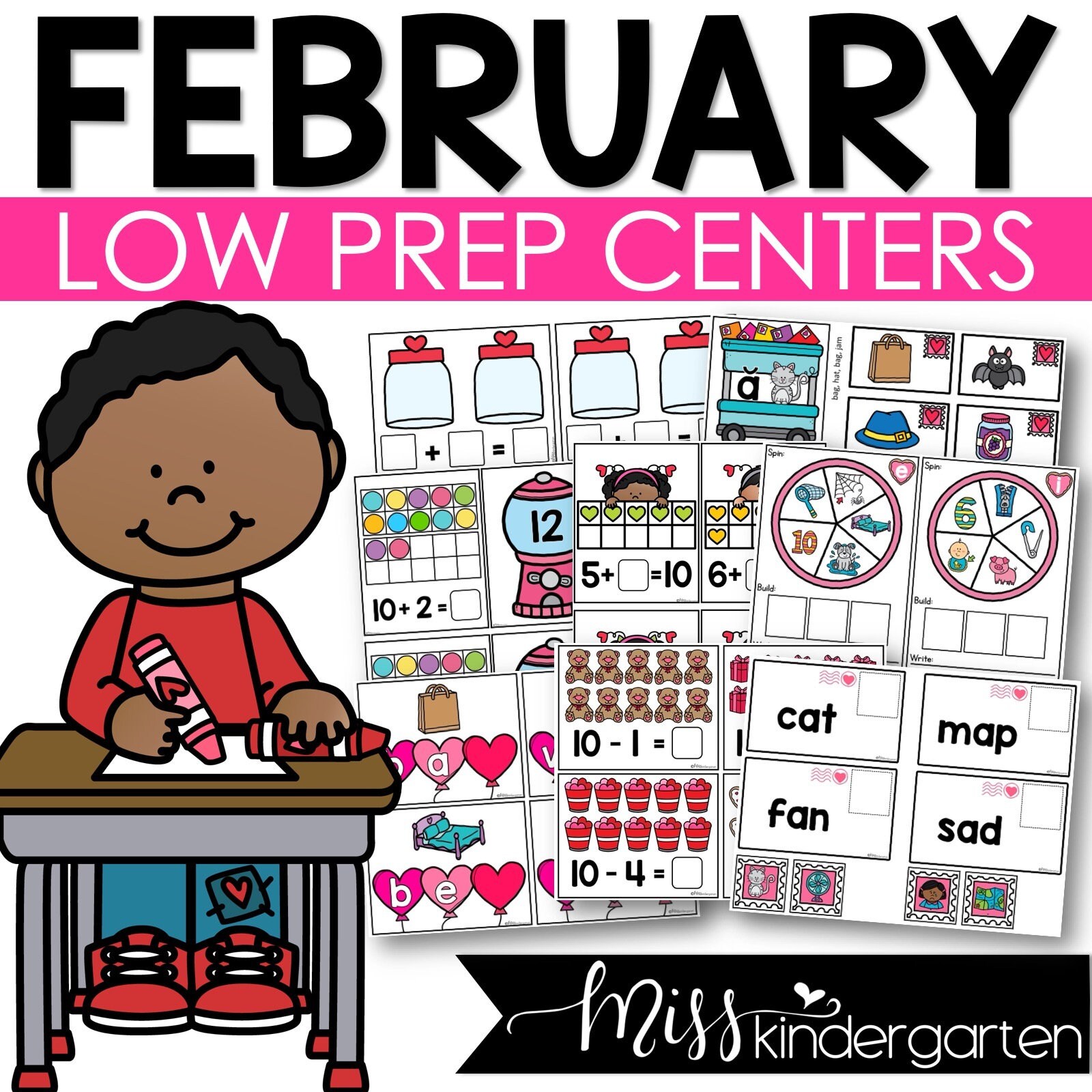Printable February Low Prep Centers Kindergarten Activity Centers - Etsy