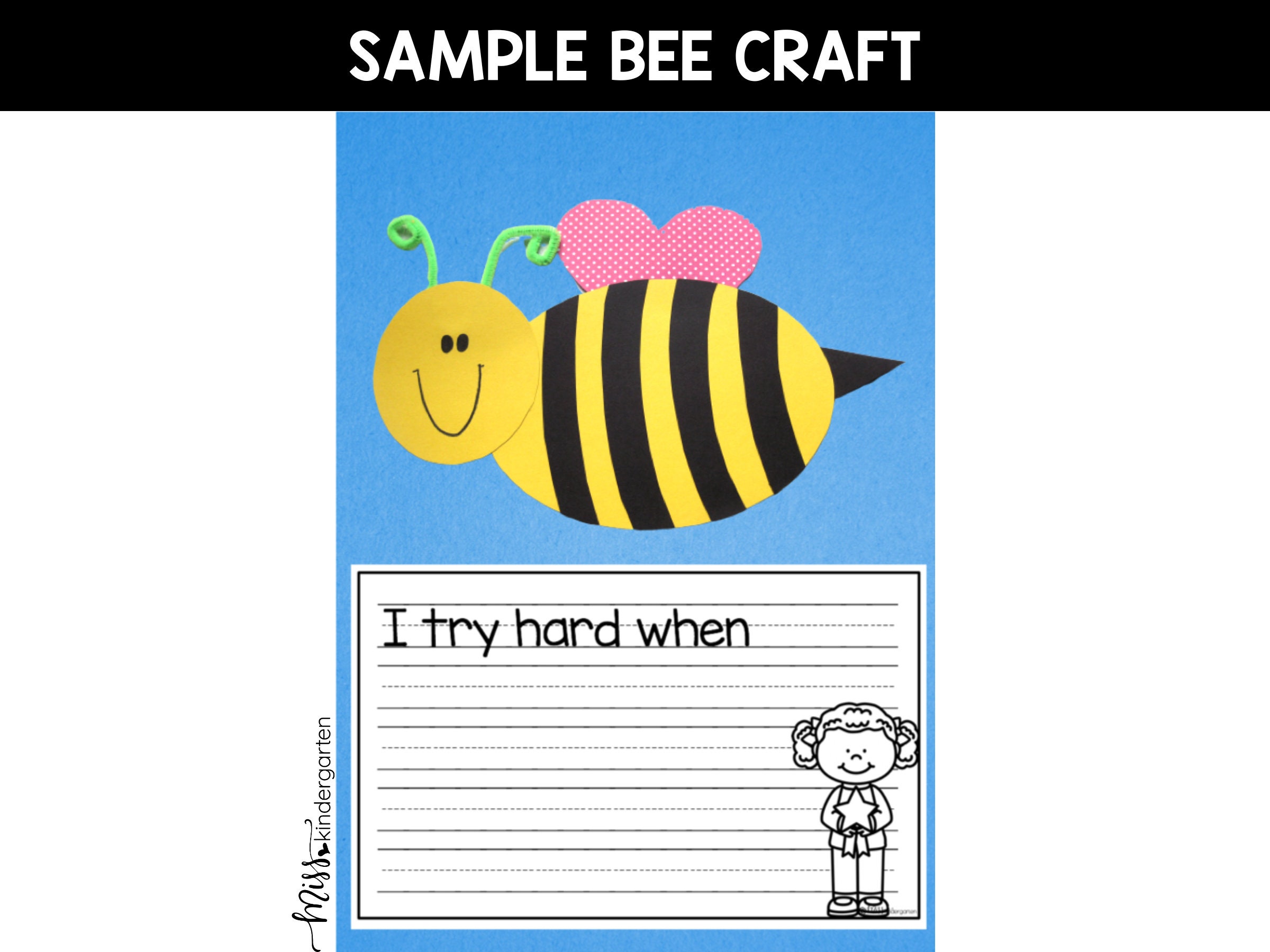 Printable Spring Craft Bee Writing Craft and Activity - Etsy