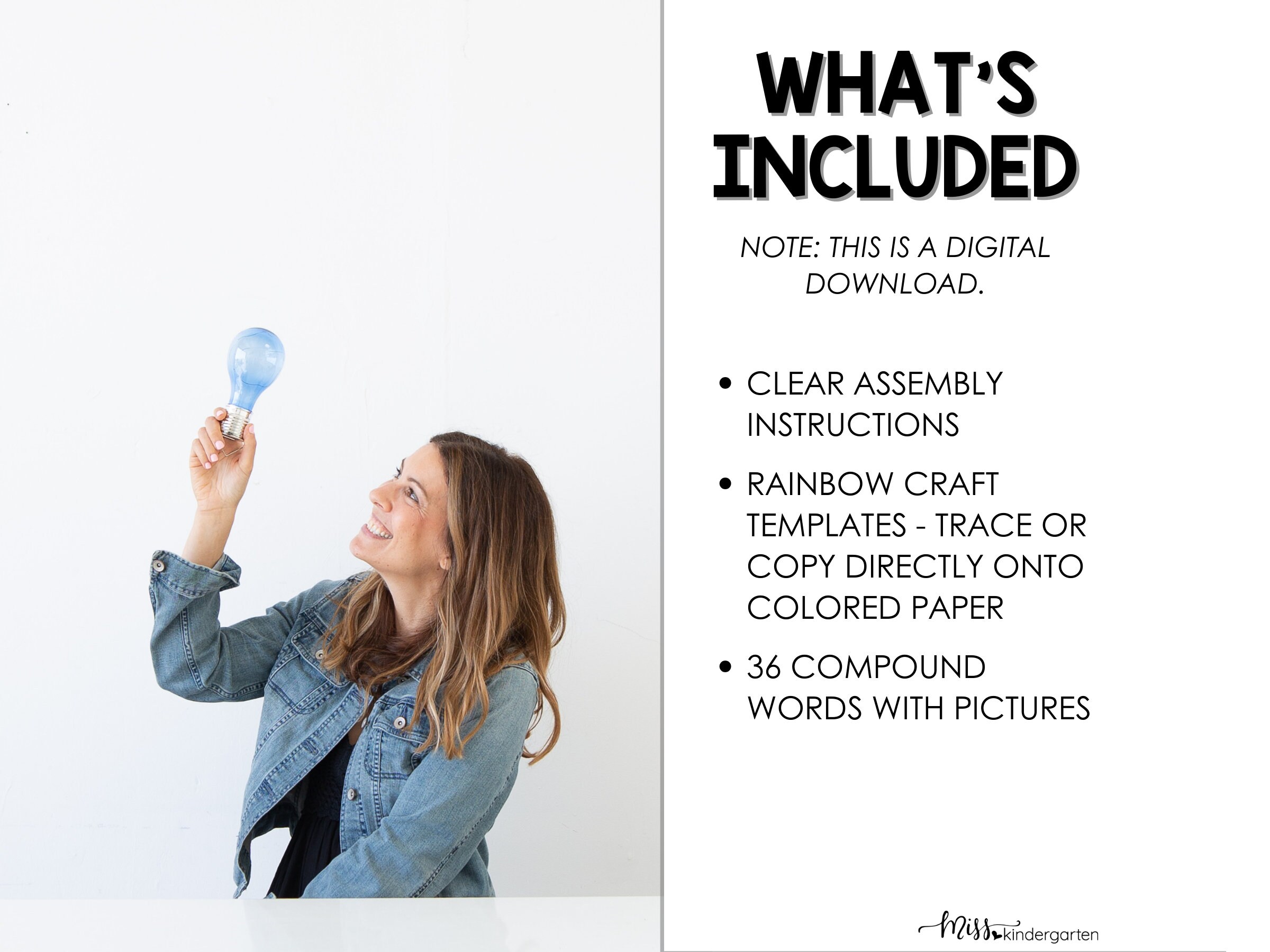 Printable Spring Craft Compound Words Rainbow | Writing Activity - Etsy