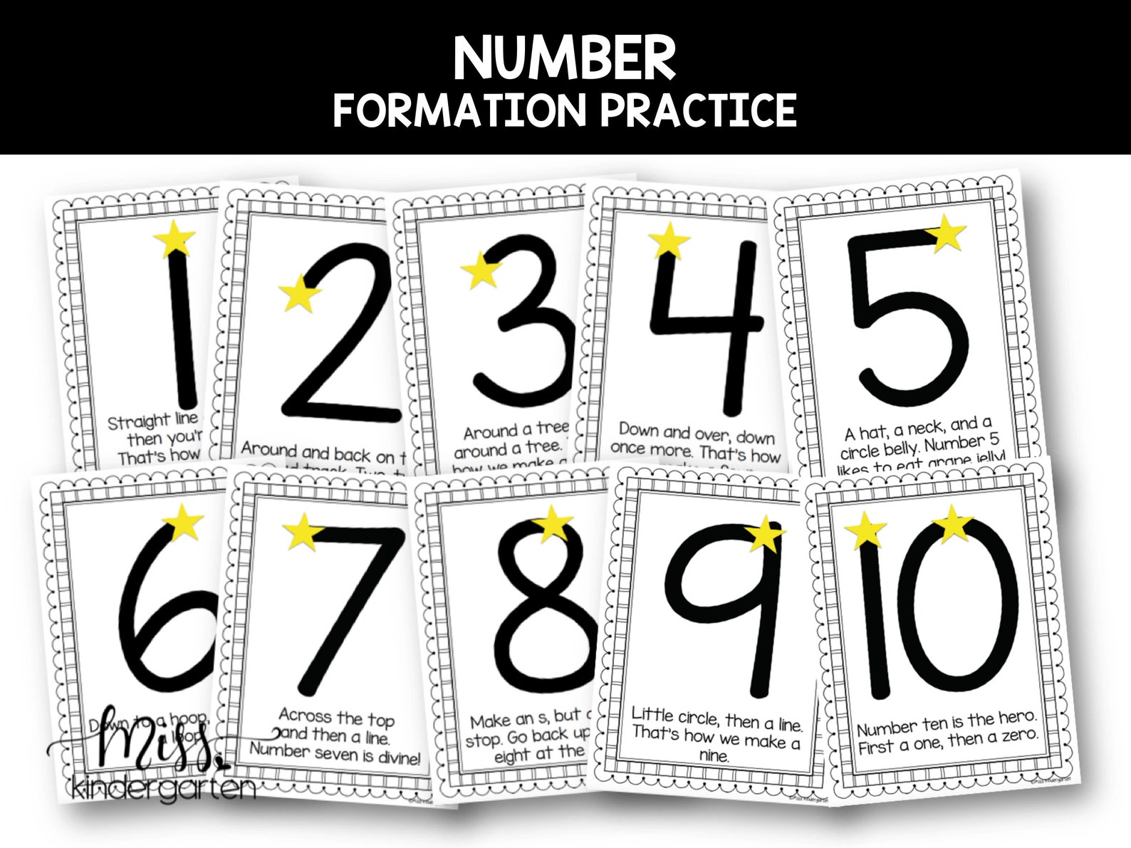 Kindergarten Math Number Sense Printable Activities | Number Poems ...