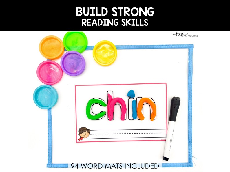 Printable Fine Motor Blends and Digraphs Playdough Mats - Etsy