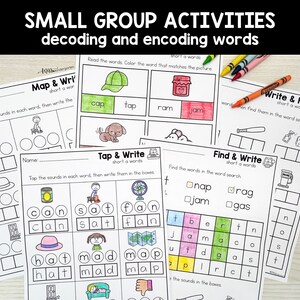 CVC Words Worksheets Decodable Sentences Fluency Practice Reading Short ...