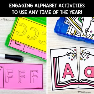 Alphabet Activities | Kindergarten Centers Alphabet Task Cards - Etsy