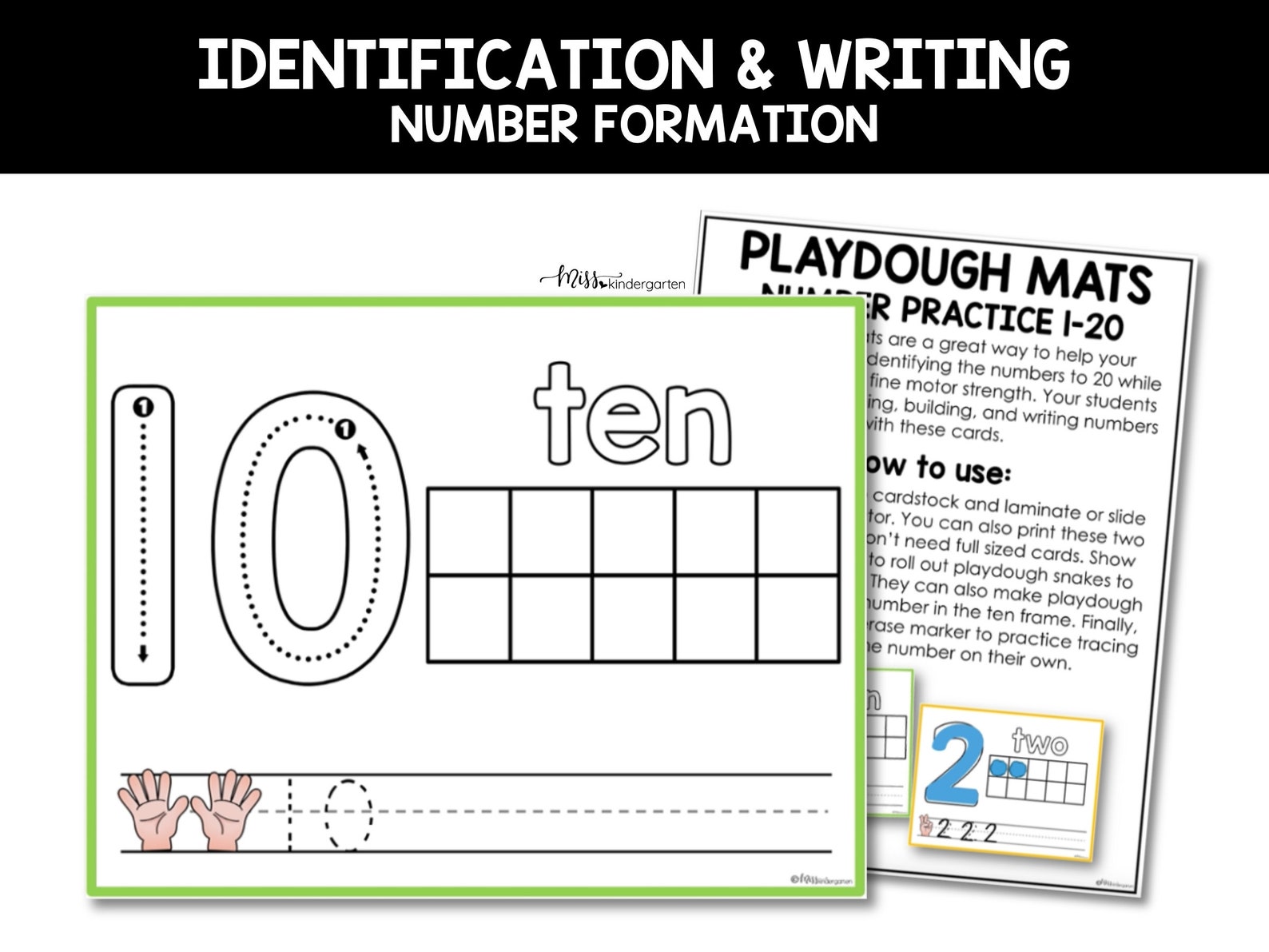 Printable Fine Motor Numbers Playdough Mats - Etsy