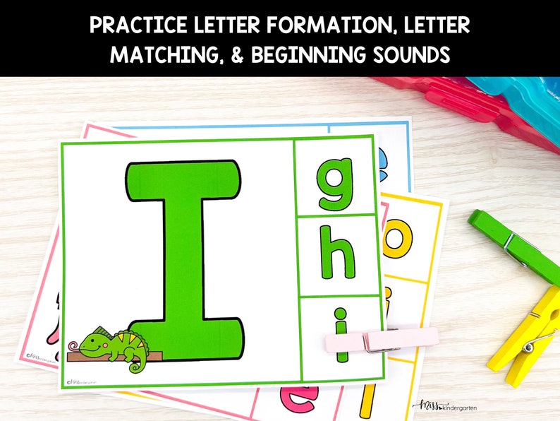 Alphabet Activities | Kindergarten Centers Alphabet Task Cards - Etsy