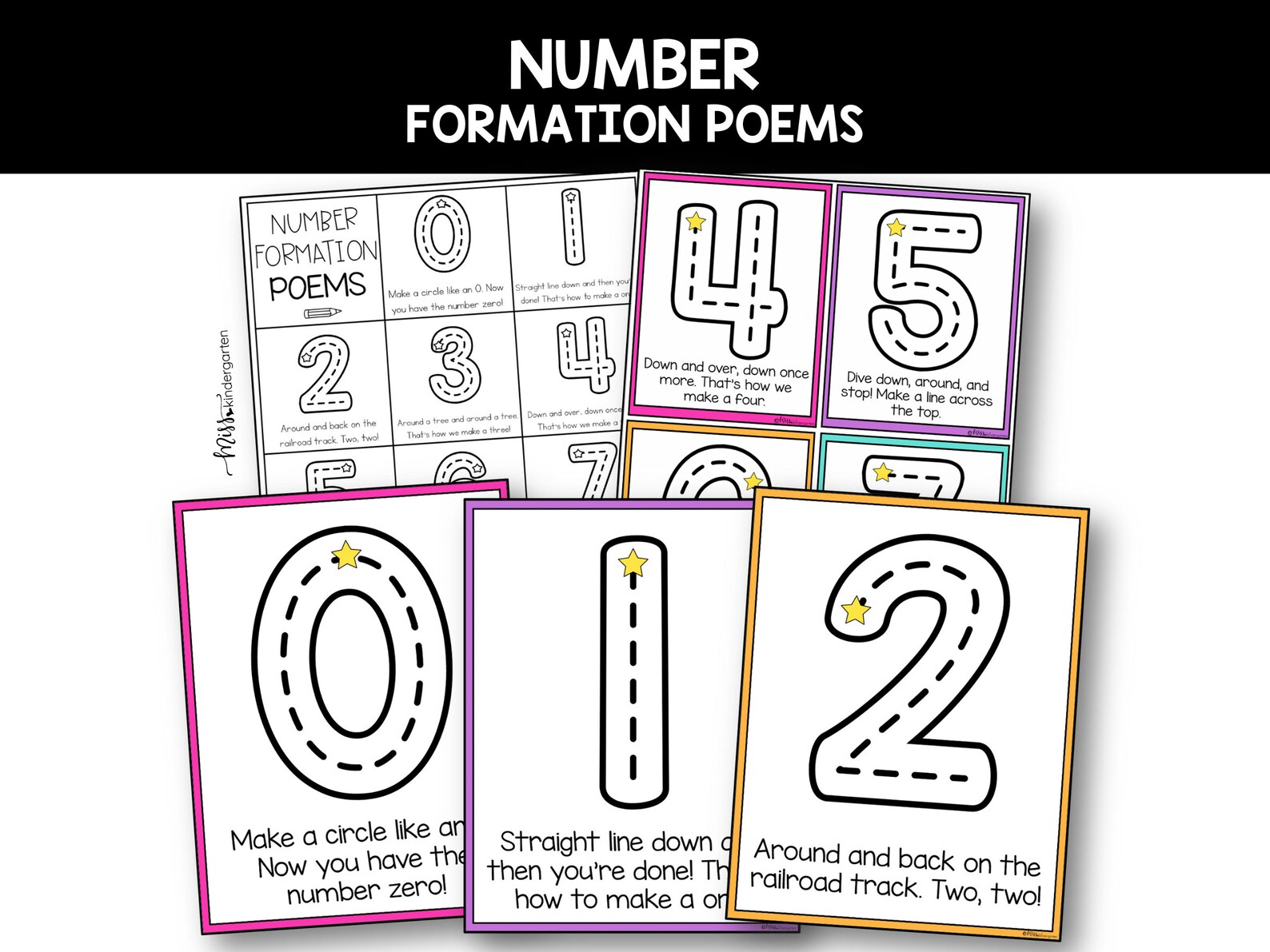 Kindergarten Math Number Sense Printable Activities | Number Poems ...
