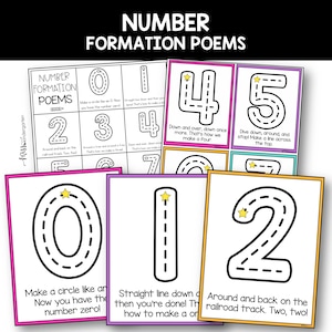 Kindergarten Math Number Sense Printable Activities | Number Poems ...