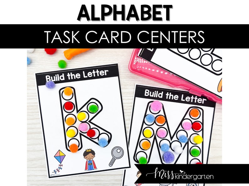 Alphabet Activities | Kindergarten Centers Alphabet Task Cards - Etsy