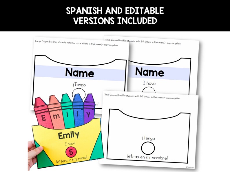 Printable Crayon Box Name Craft | Back to School Craft - Etsy