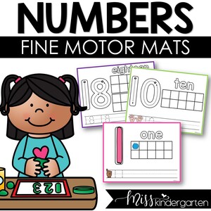 Printable Fine Motor Numbers Playdough Mats - Etsy