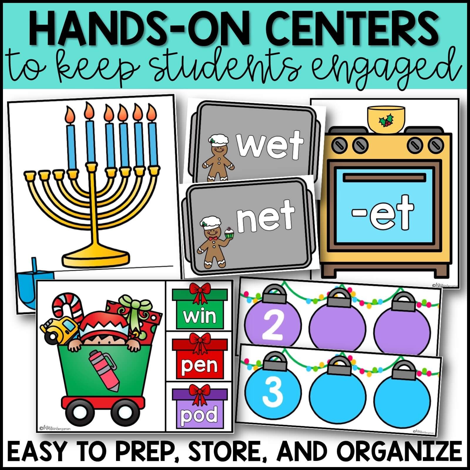 Printable December Low Prep Centers Kindergarten Activity Centers - Etsy