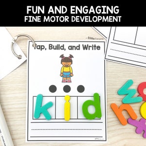 CVC Words Practice Centers and Games Kindergarten Task Box Center ...