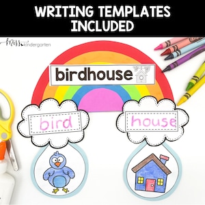 Printable Spring Craft Compound Words Rainbow | Writing Activity - Etsy