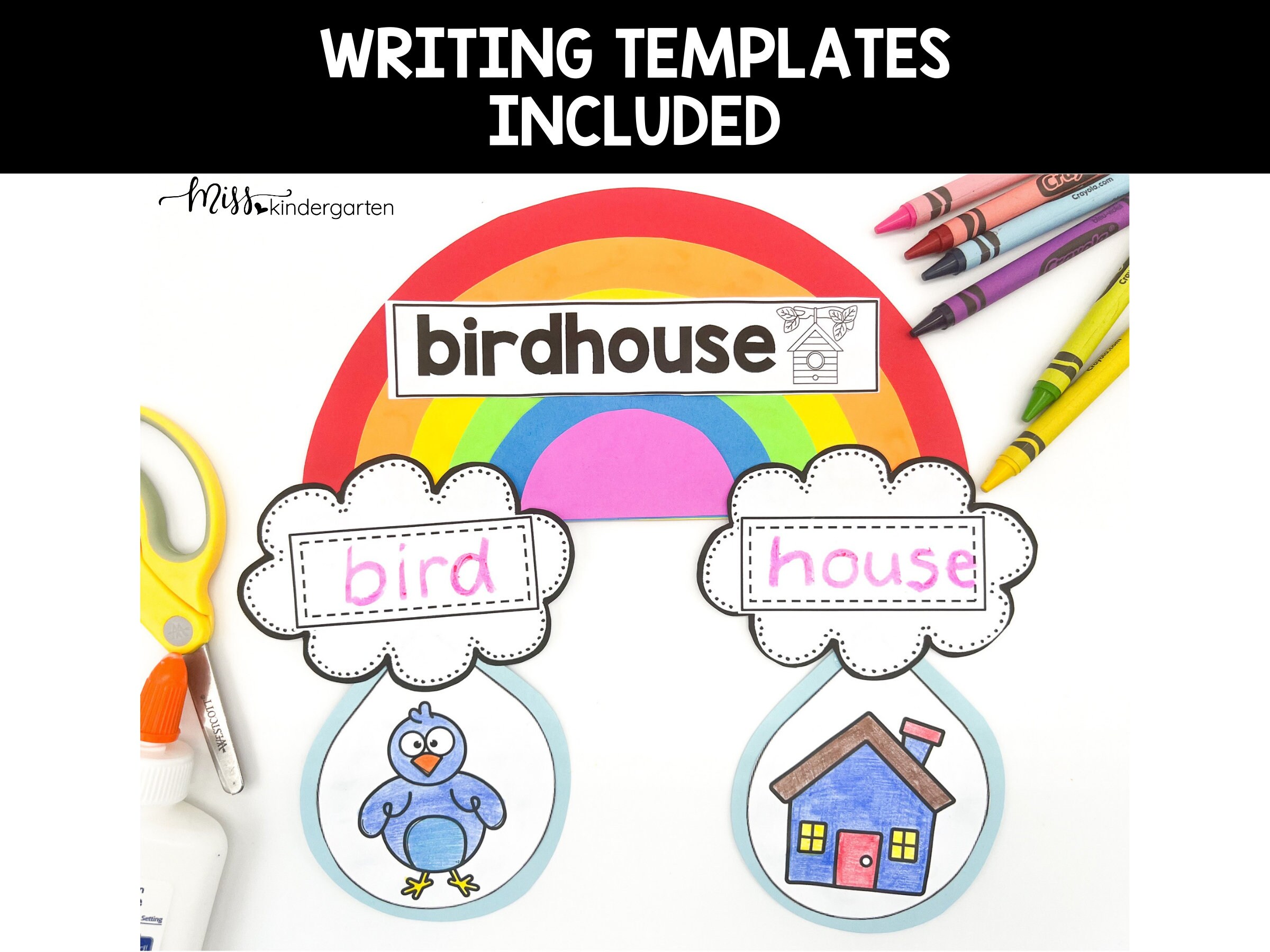 Printable Spring Craft Compound Words Rainbow | Writing Activity - Etsy